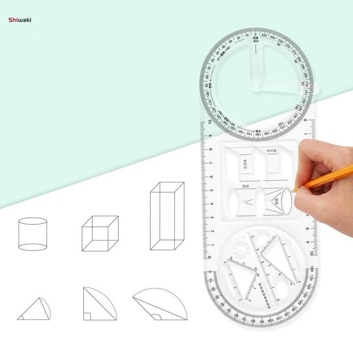 Geometric Ruler Math Teaching Measuring Tool Drawing Template Drawing ...
