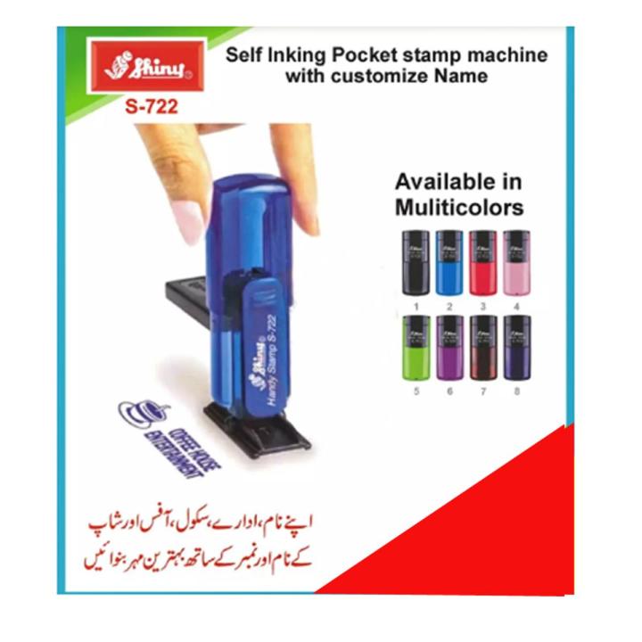 Customize Pocket Stamp Machine Make your information / Pre ink packet ...
