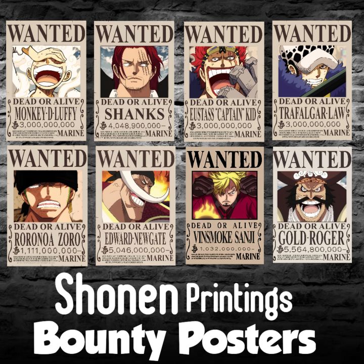 One Piece Bounty Posters Of Your Choice Best Quality 12x9 inches ...