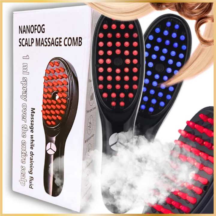 Electric Scalp Massager Comb for Hair Growth & Anti Hair Loss - Red ...