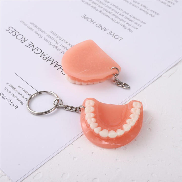 Pendant Tooth keychain Decorative Handmade Model shape Resin molar ...