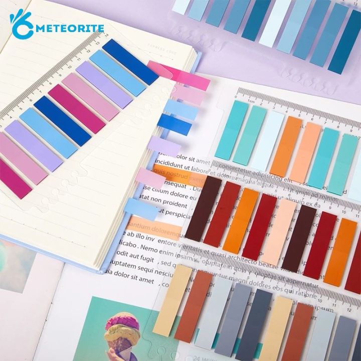 200 Sheets Reusable Transparent Sticker Notes/ Candy Color Index Notes ...