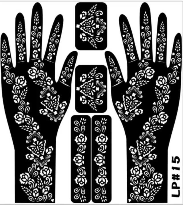 Arfa ideal collection Mehndi stickers Double Hand Mehndi papers mehandi ...