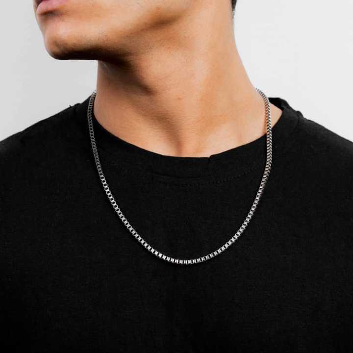 Neck 4mm Chain | Best Quality | Imported | Box Rope Chain | Daraz.pk