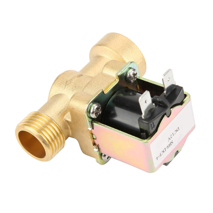 Brass G1/2 Normal Closed Pilot-operated Water Inlet Electric Solenoid ...