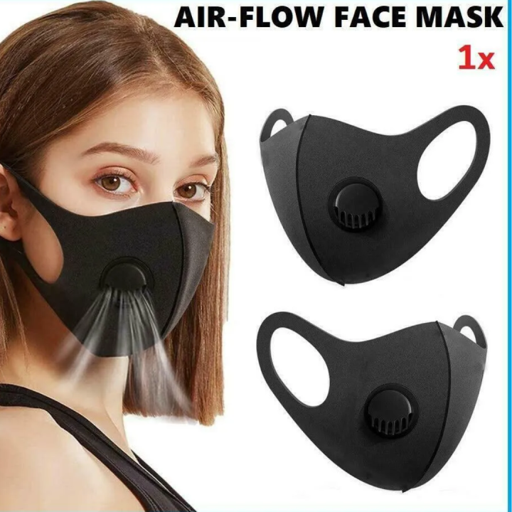 Breathing Valve Anti Dust Washable Face Mask Mouth Cover PM2.5 ...