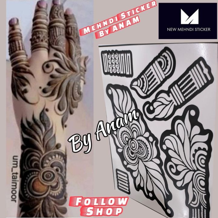New Mehndi Sticker by anam, Stencils , Mahandi Sticker | Daraz.pk