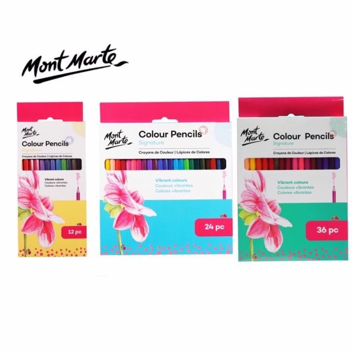 Mont Marte 12/24/36 Colors Professional Colored Pencils Set | Daraz.pk