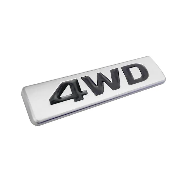 1Pieces Modified Letter 4WD 4X4 Metal Car Side Sticker for Ford Honda ...