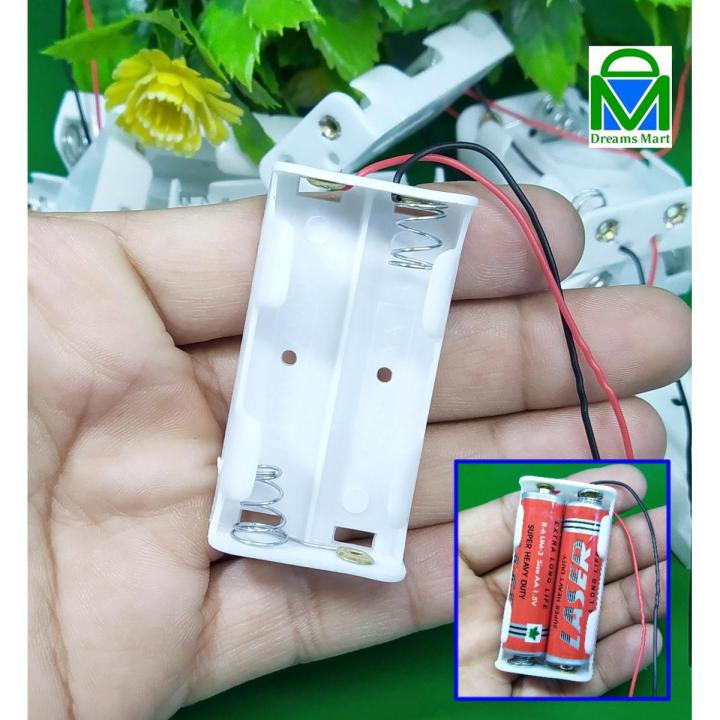 DreamsMart Pack of 2pcs 2 x AA cell battery holder 1.5v to 3v series ...