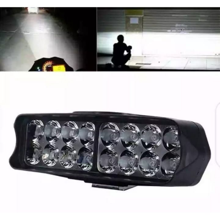 Super Bright 16 LED Light Bar For Car Bumpers, Jeeps & Bikes Universal ...