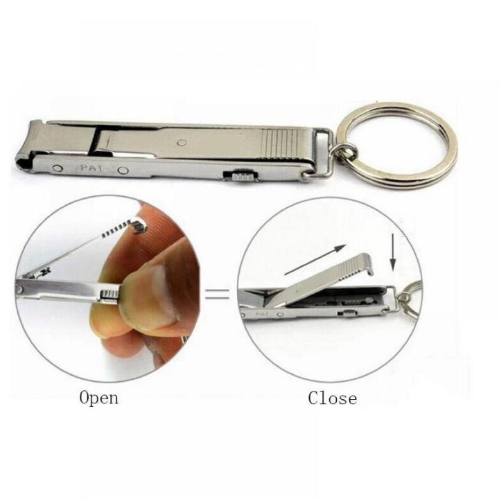 Keyring CN Popular Foldable Stainless Toe Nail Cutter Clipper Manicure ...