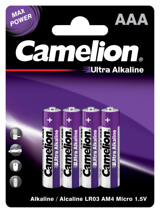 Camelion Ultra alkaline batteries - AAA4 (4 batteries) | Daraz.pk