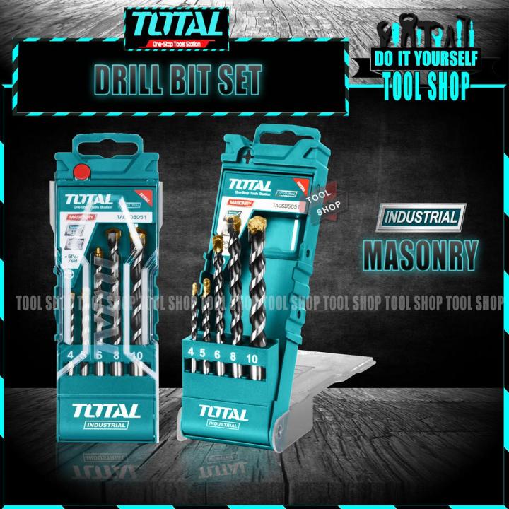 Total Industrial 5 Pcs Masonry Drill Bit Set | Daraz.pk