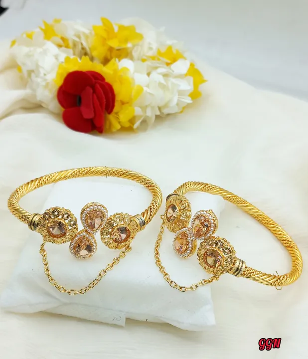 New Arrival Adjustable Luxury Fancy Design Bangles of Pair For Girls ...