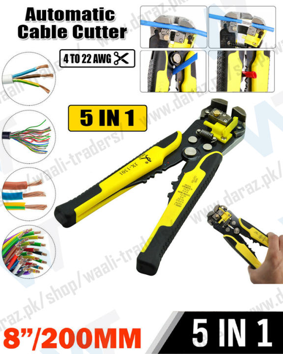 Professional 5 in 1 Multi Pliers for Wire Cutting 8 Inch Automatic Wire ...