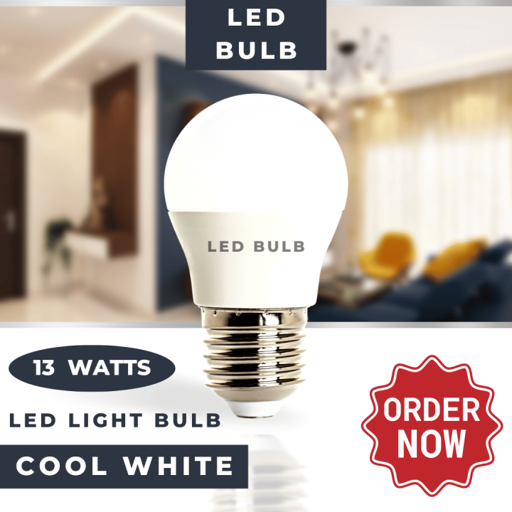 13W LED BULB WHITE E27 SCREW TYPE & B22 PIN TYPE | Daraz.pk