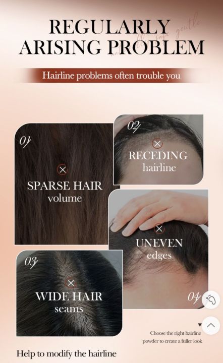 Waterproof hair line powder 4g roots touch up for Grey & thin hairs to ...