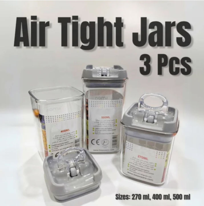 Signature ACRYLIC JAR Air Tight Jars – BPA Free Plastic, Lid-Lock ...