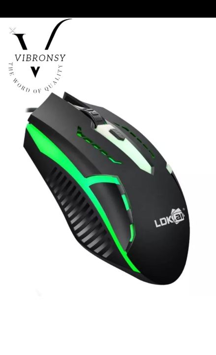 Vibronsy Lumionous Colorful USB Mouse Wired Breathing RGB Light Gaming ...