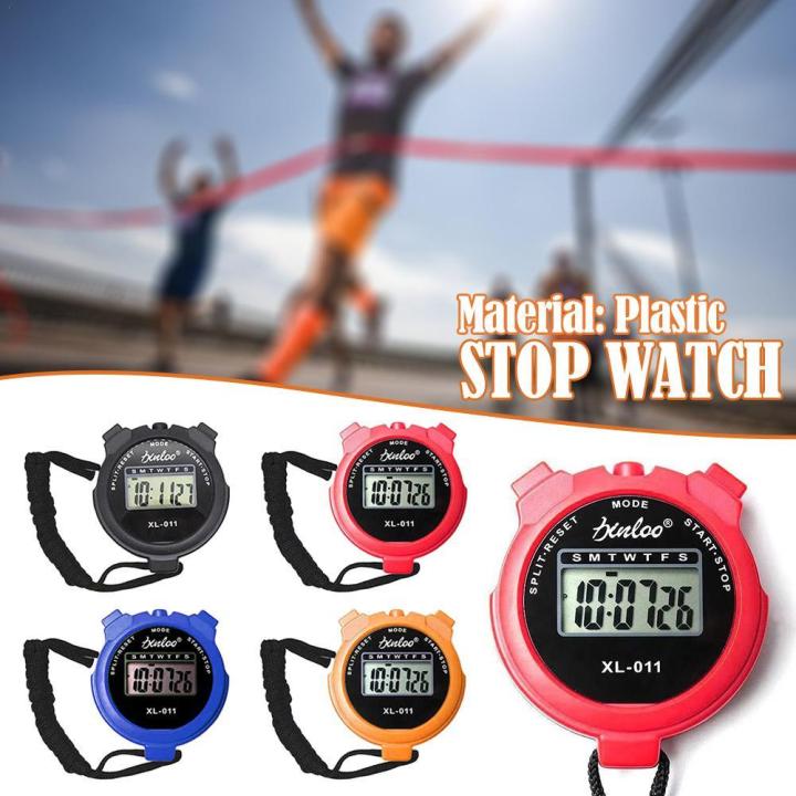 Digital Display Electronic Stopwatch Plastic Professional Sports Timer ...