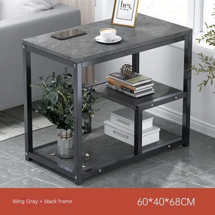 Living Room Furniture Square Small Coffee Side Tables Rack Narrow Sofa ...