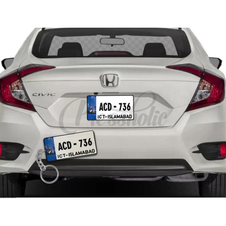 Customized Car Plate and bike Number plate keychain - Name Keychain ...