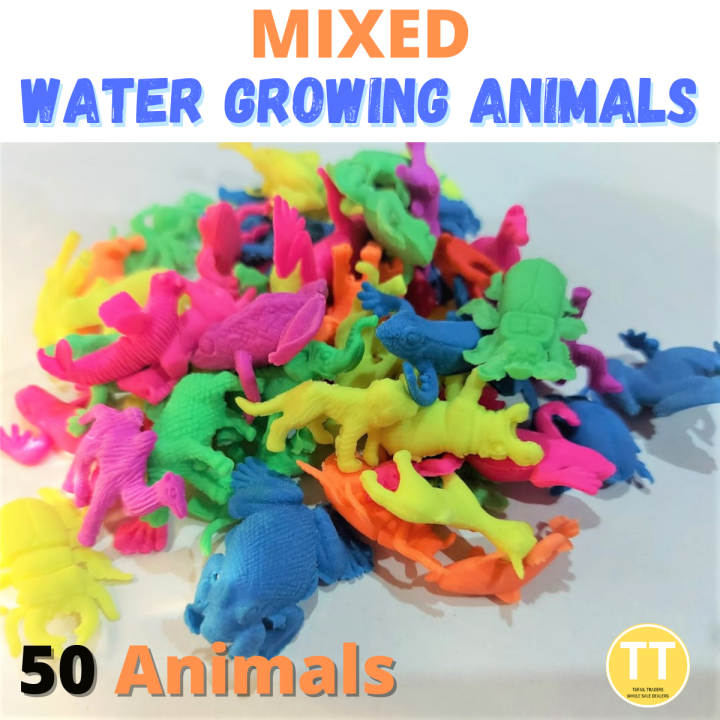 Water growing animals pack of 50 mix animals | Daraz.pk