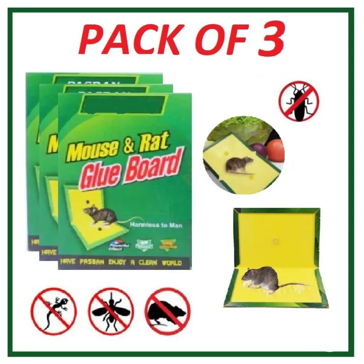 Rat Killer Glue Book | Mouse Killer Glue Mat | Pack of 1, Pack of 3 or ...