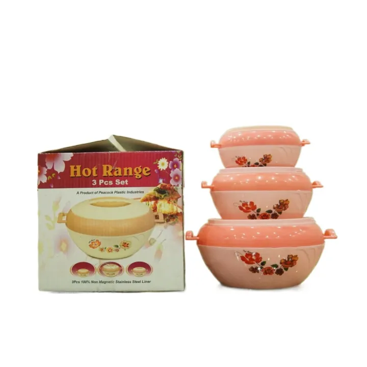 Hot Range 3 pcs Hot Pot Set - Warmer Set 3 Pieces | Daraz.pk