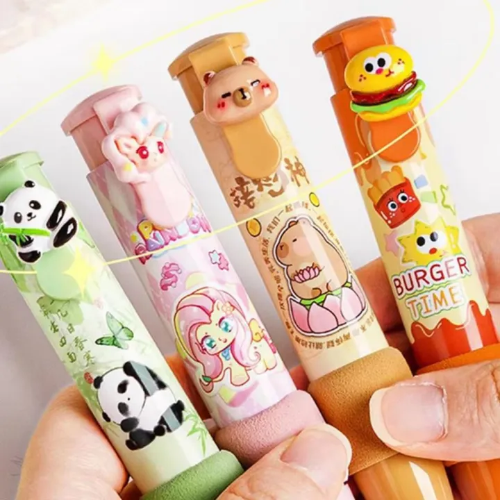 Funny Traceless Capybara Eraser Retractable Wiping Push Pull Eraser ...