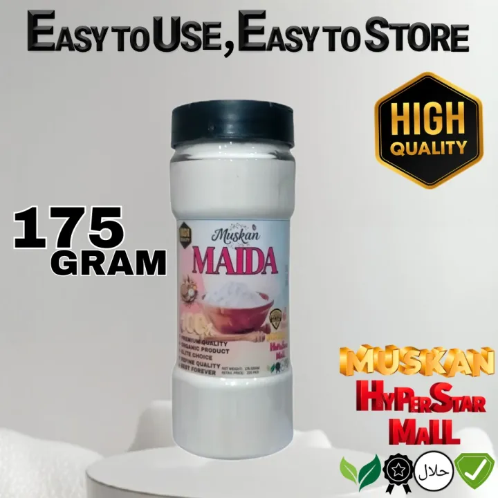PREMIUM MAIDA 175 GRAM BY MUSKAN HYPERSTAR MALL,Maida, Refined Flour ...