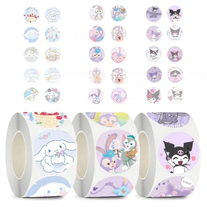New Round Sanrio Stickers Light Weight Kuromi Label Sticker Attractive ...