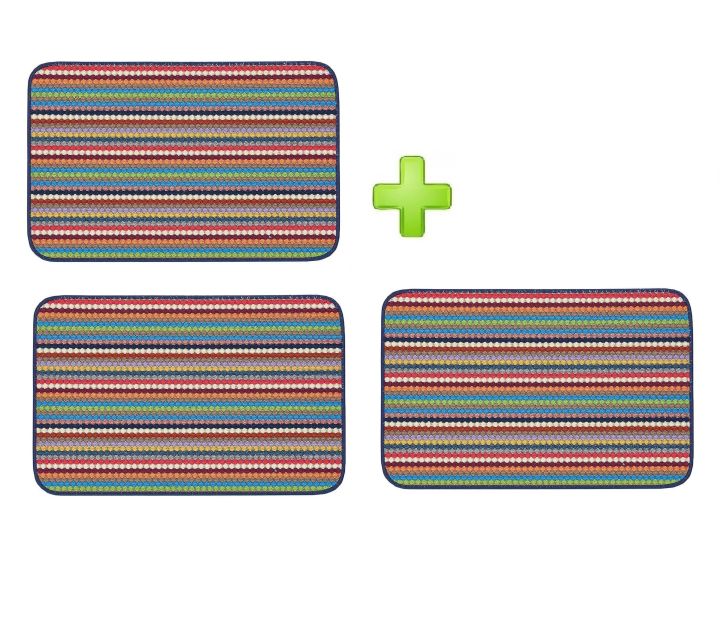 Pack of 03 - Thick Pile Bed Side Rug - RANDOM COLOR & DESIGN for Matt ...