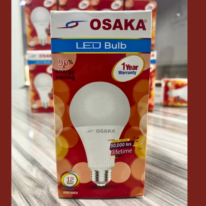 Osaka 12W LED Bulb – Bright Daylight, 90% Energy Saving, Long Life ...