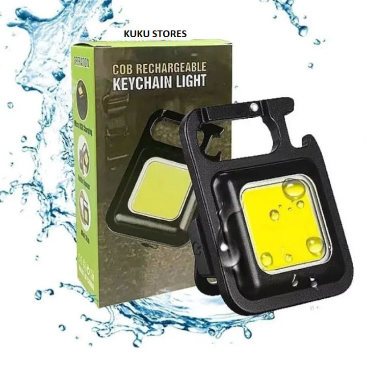 Keychain Rechargeable Light Multi Functions Mini Pocket LED Cob ...