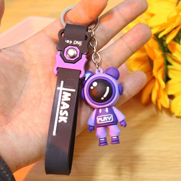 Space Galaxy Astronaut Keychain Available in 4 Colors - Rubber Keychain ...