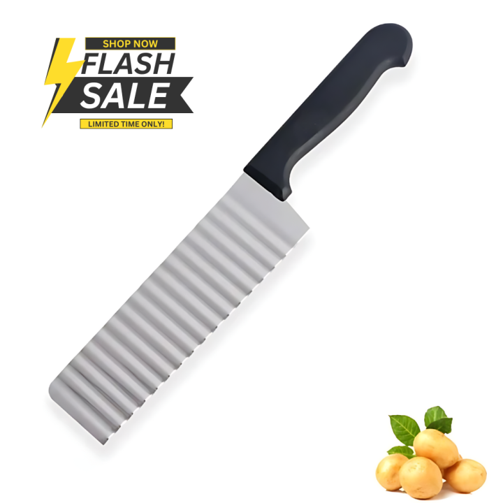 French Fries Cutter Wavy Crinkle Knife Slicing Vegetable Fruit Slicer ...