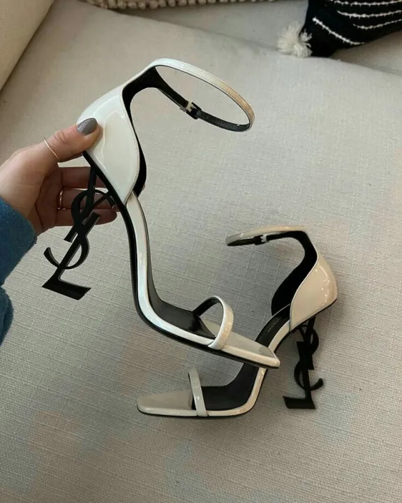 White YSL Saint Laurent Luxury Heels, YSL COURT Shoe-White, YSL Heels ...