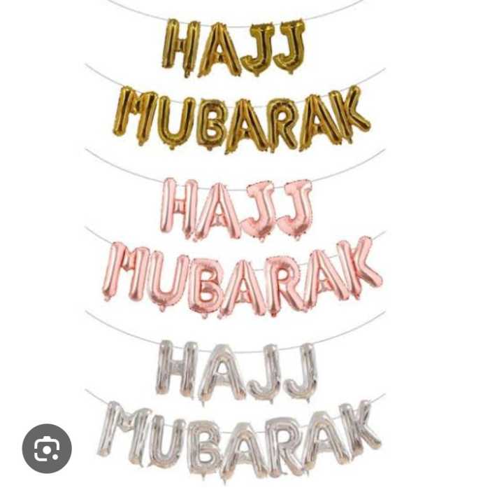 Hajj Mubarak Foil Balloons Hajj Mubarak & Umrah Mubarak Banner Muslim ...