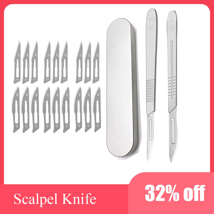 Carving Carbon Steel Scalpel 11# 23# Metal Engraving Craft Knive + Box ...