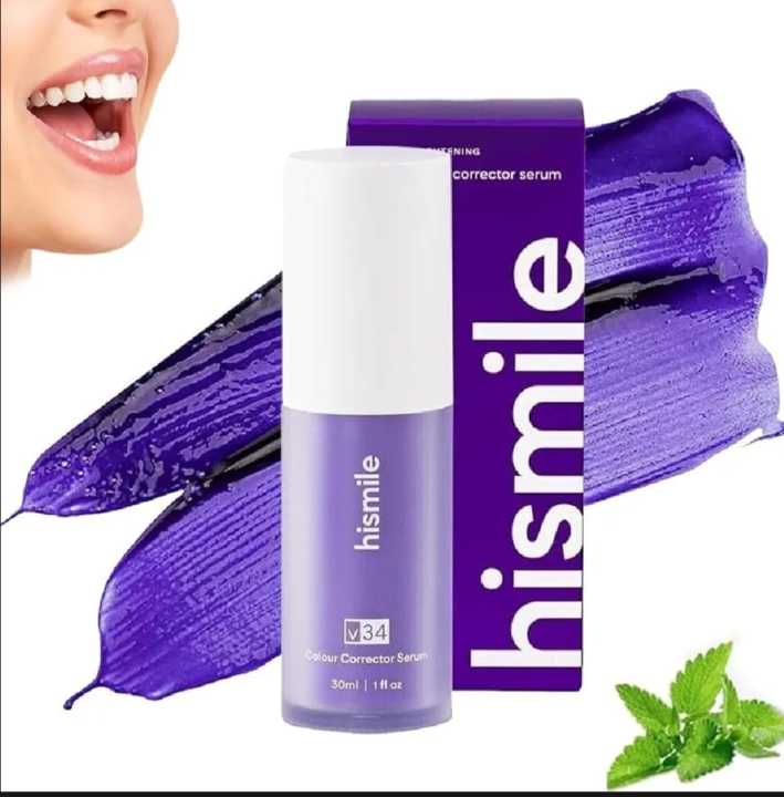 Hismile v34 Color Corrector Purple Teeth Whitening Toothpaste Kit ...