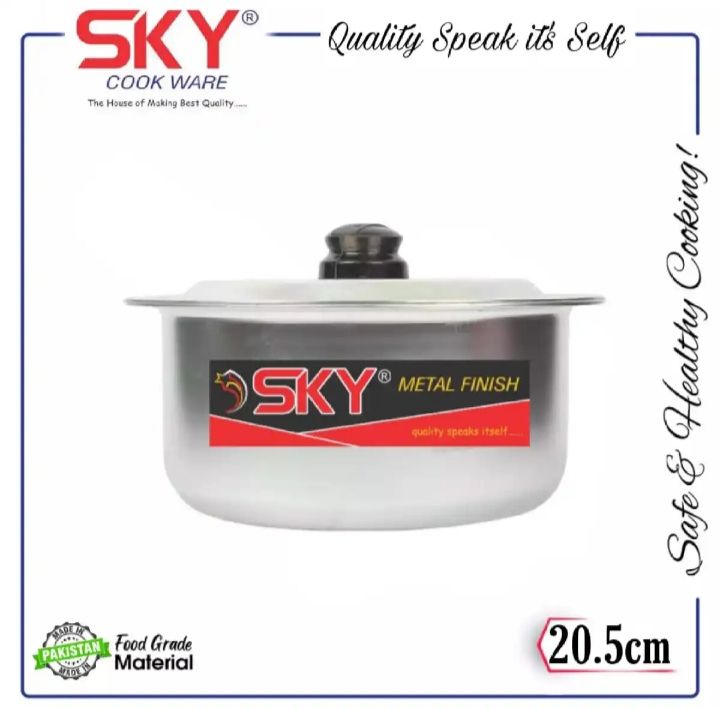 100% Orignal SKY Cooking Pot - Hard Anodize8inch to 16Inch (Silver ...