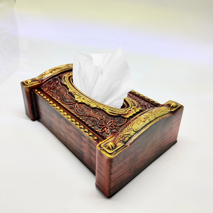 Golden Fancy Tissue Box Tissue Box Cover | Tissue Box Golden | Tissue ...