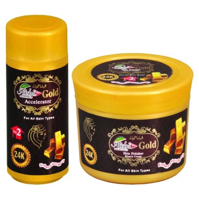 Alisha 24K Gold Skin Polish Bleach 100% Result. (For Men and Women ...