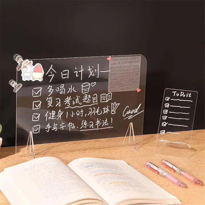 Decorate Message Boar Clear Writing Whiteboard Pen Note Acrylic Message ...