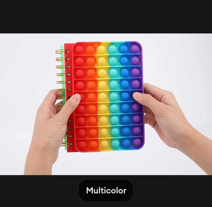 AR Fancy Notebook A5 Silicon Cover Pop It Dairy Finger Bubble Notebook ...