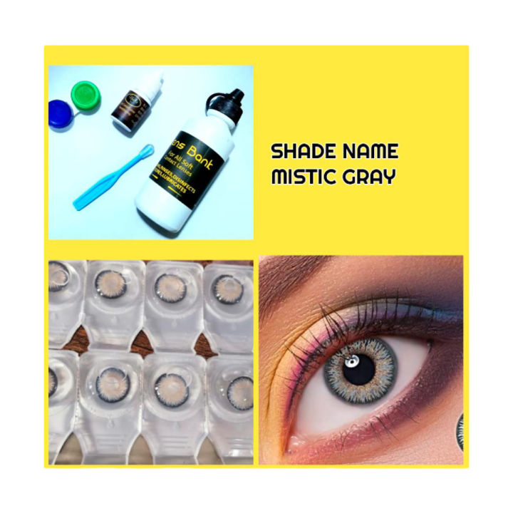 Shade name mistic Grey Eye Contact Lens Multiple Eye care Lens | Daraz.pk