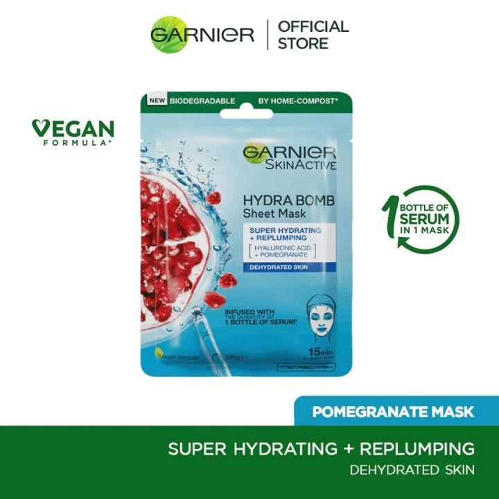 Garniar Skin Active Hydra Bomb Pomegranate Face Mask | Daraz.pk