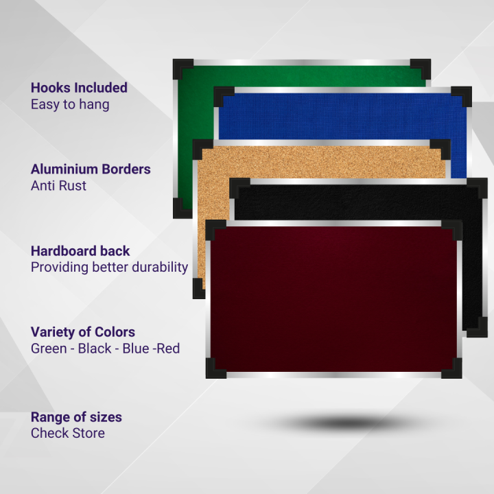Premium Notice Soft Boards for schools and offices in Red, Blue, Black ...